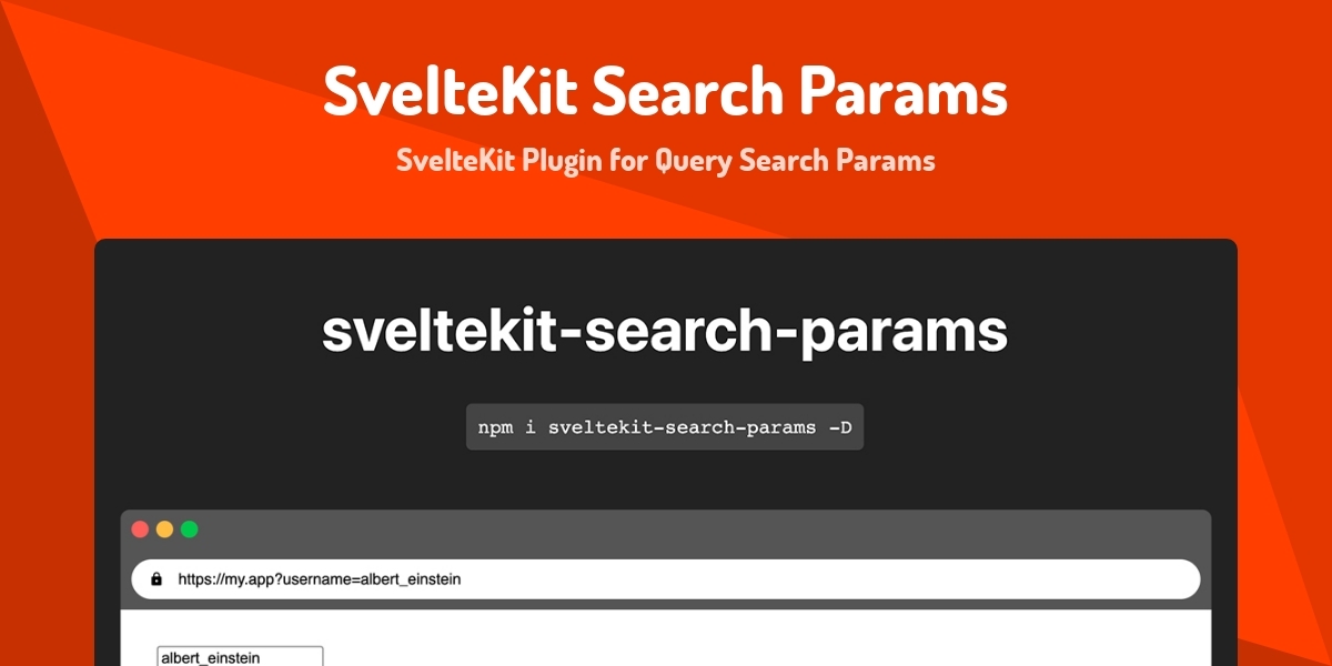 Sveltekit Search Params Sveltekit Plugin For Query Search Params